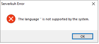 [TLE-82] The Language '' is not supported by the system - Hilscher Ticket